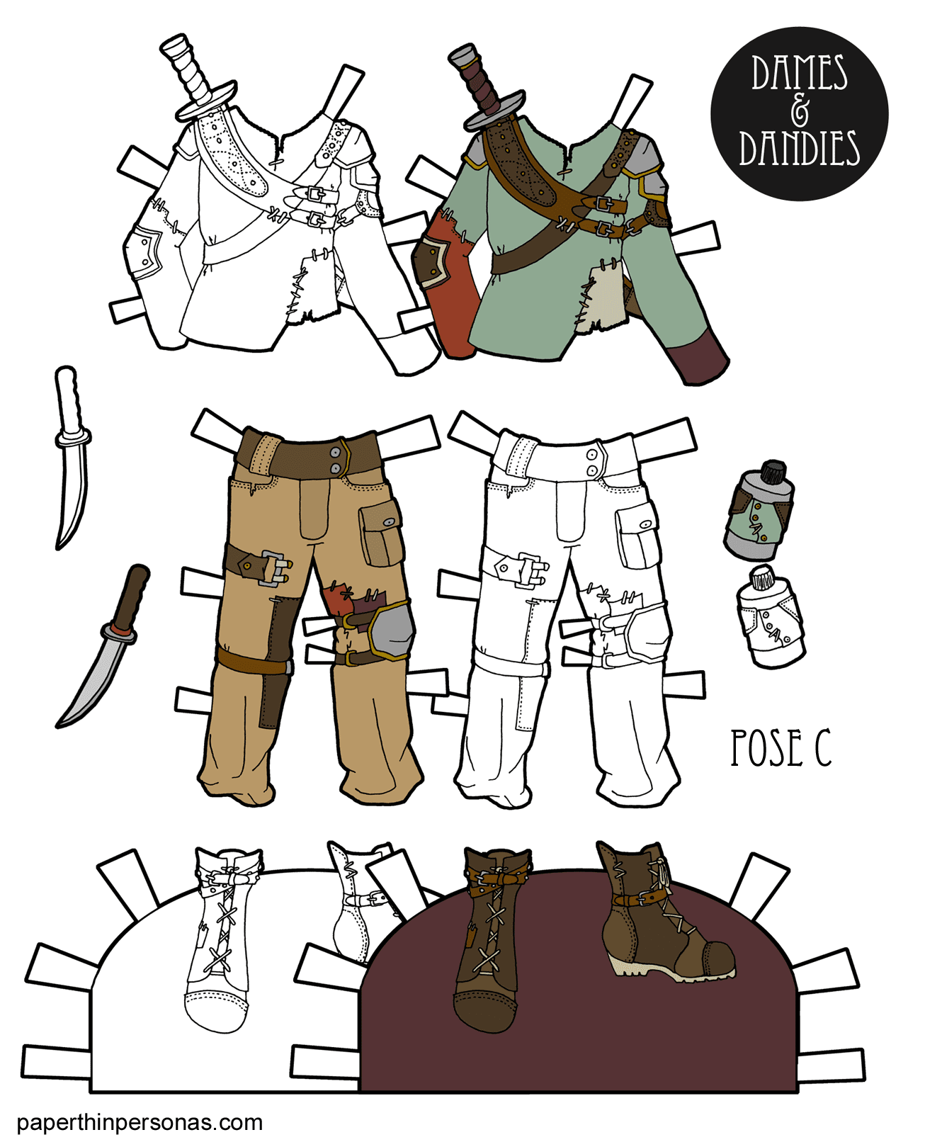 Printable Paper Dolls from Paper Thin Personas