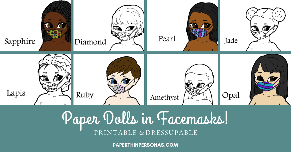 Paper Dolls with Facemasks: A Kids Activity Idea • Paper Thin Personas