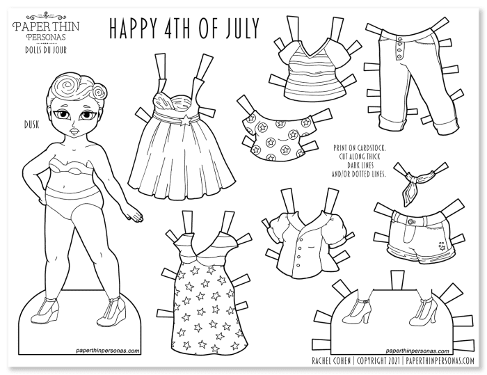 Happy 4th of July with Paper Dolls • Paper Thin Personas
