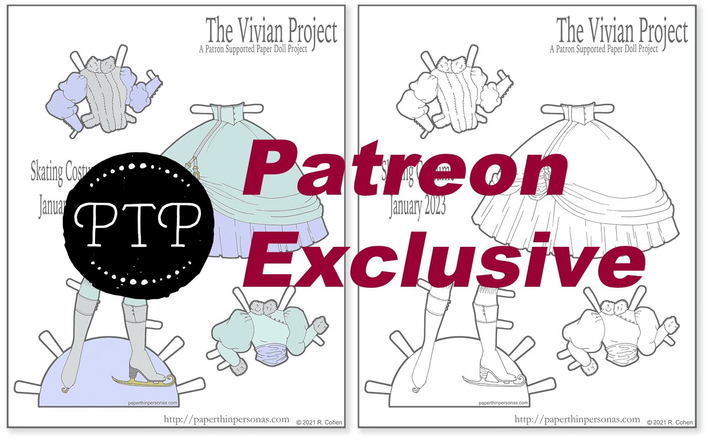 Vivian's Skating Costume for January 2023 • Paper Thin Personas