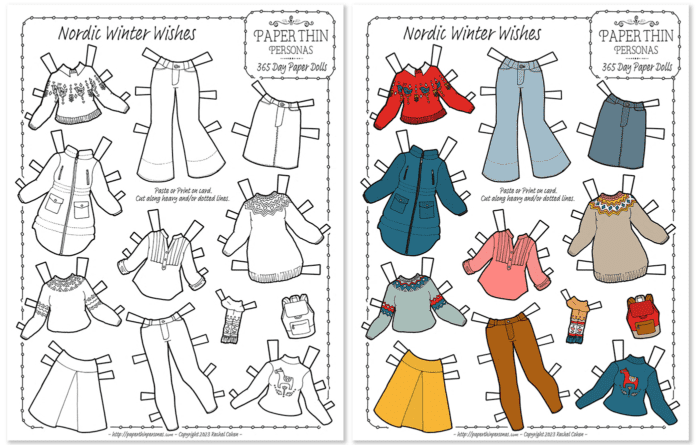 Winter Clothes Paper Doll