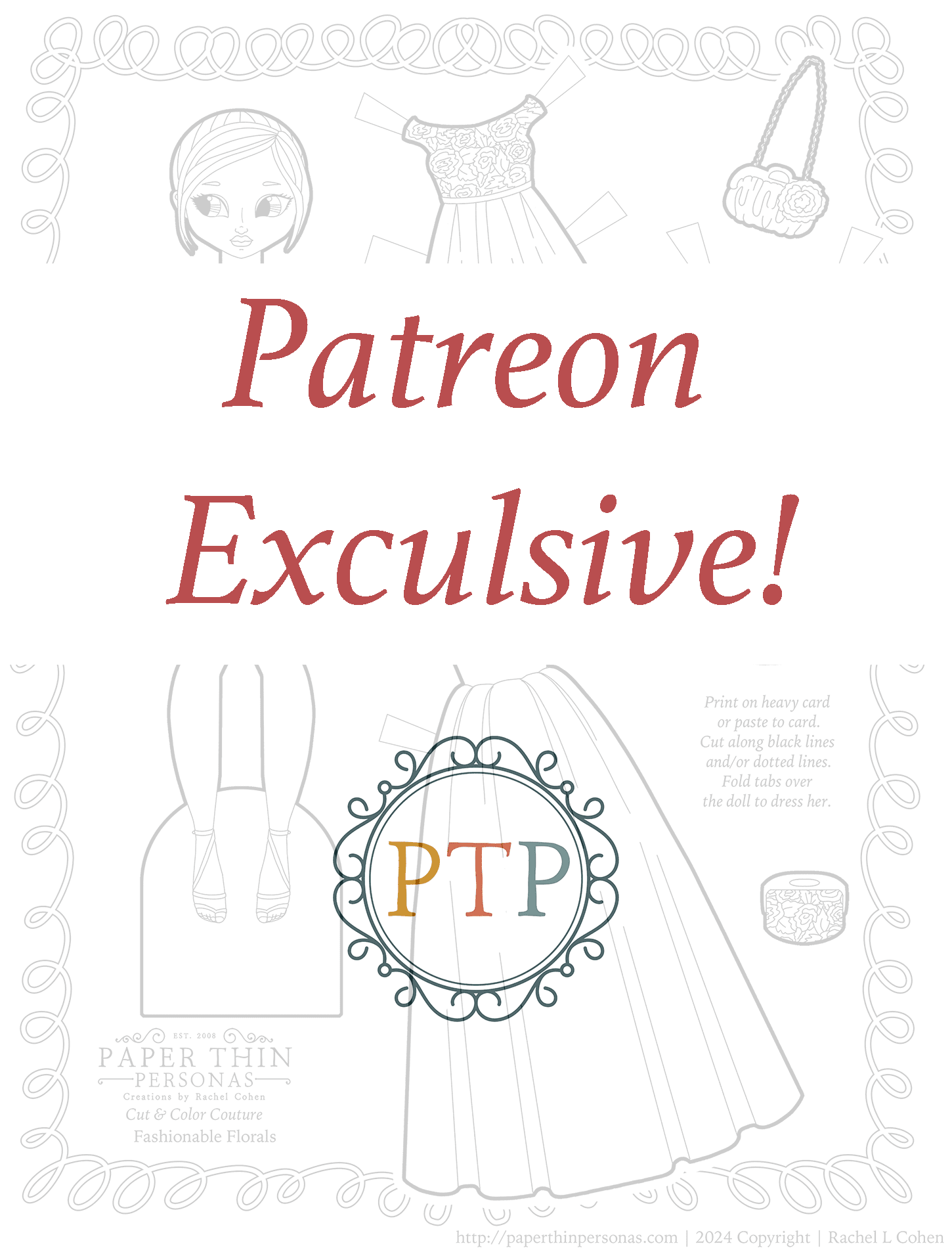 Fashionable Florals: A Patreon Exclusive • Paper Thin Personas